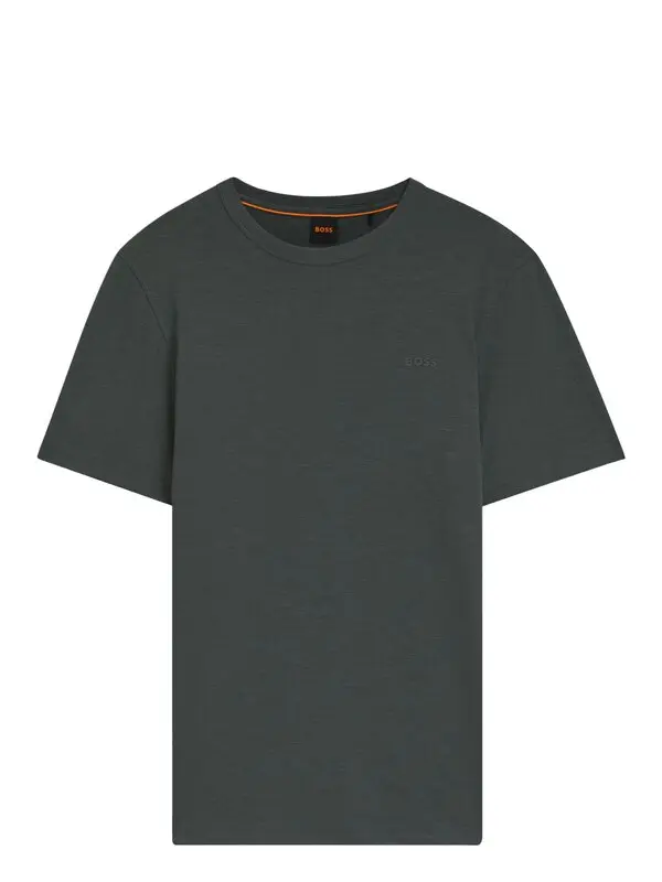 BOSS Cotton-jersey T-shirt With Logo Detail - Light Green
