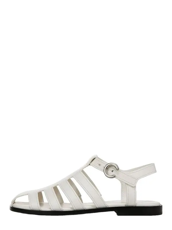 Vince Melina Leather Fisherman Sandals - Milk