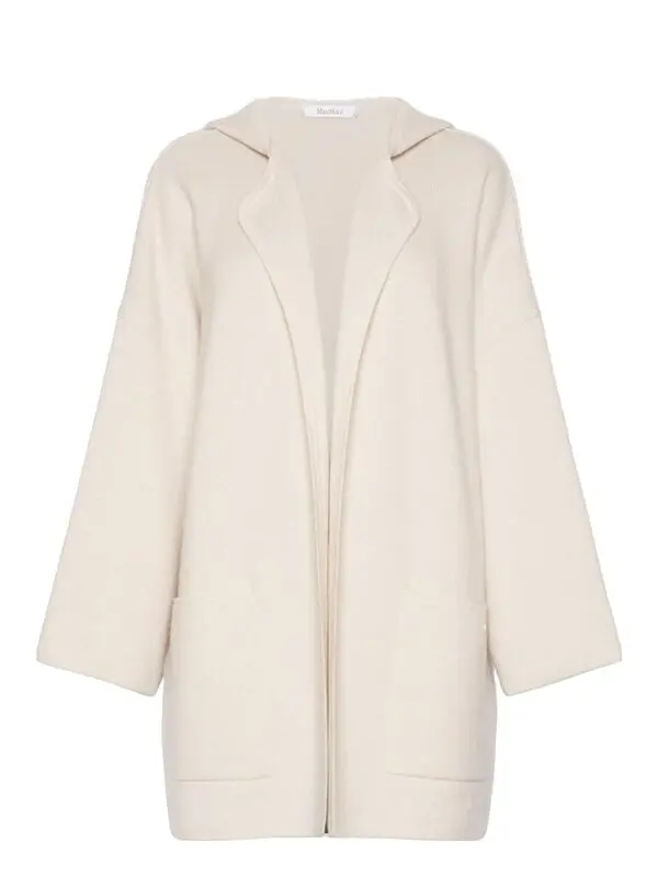 Max Mara Wool And Cashmere Hooded Cardigan - Beige