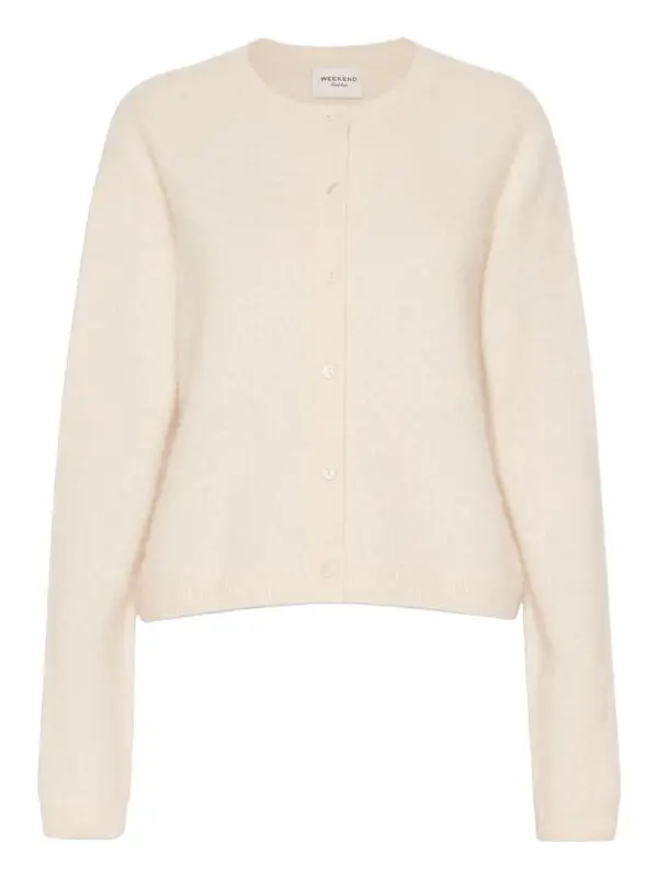 Max Mara Wool And Cashmere Yarn Cardigan - Ice