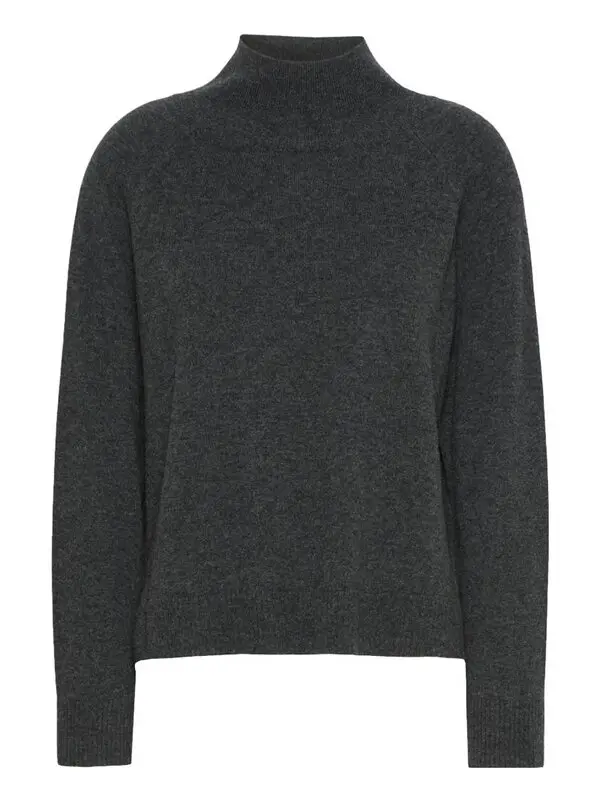 Max Mara Carded Wool And Cashmere Yarn Sweater - Dark Grey