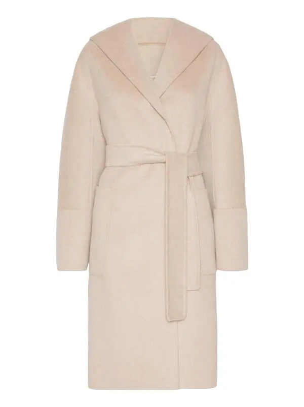 Max Mara Wool And Cashmere Robe Coat - Beige