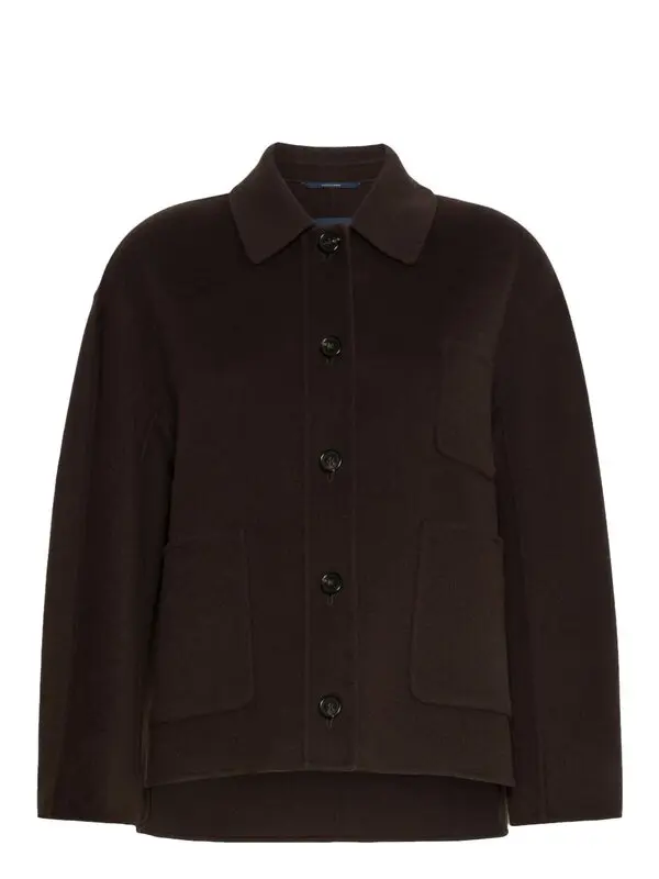Max Mara Wool Broadcloth Short Jacket - Brown