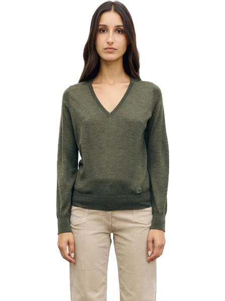Gerard Darel Merino Wool V-neck Pullover - Bronze