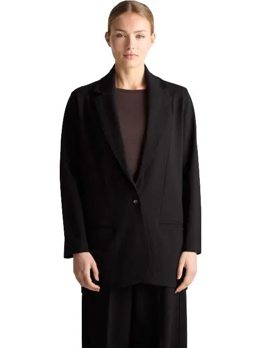 RESIDUS Astor Oversized Jersey Blazer - Black