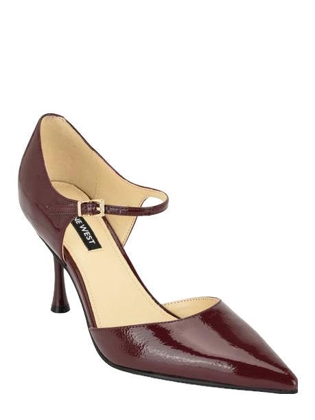 Nine West Piraye Faux Leather Mary Jane Stiletto Pumps - Dark Red