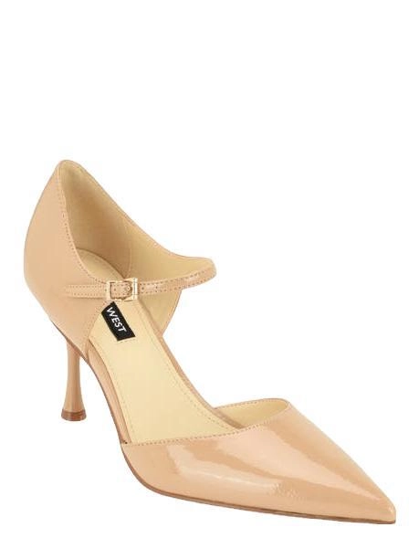 Nine West Piraye Faux Leather Mary Jane Stiletto Pumps - Light Natural