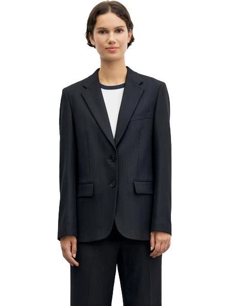 Gerard Darel Justi Pinstripe Suit Blazer - Black