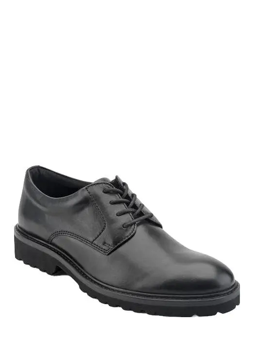 Rockport Max Leather Plain Toe Derby With Lug Sole - Black Leather