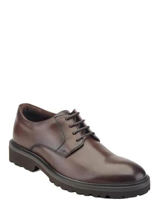 Rockport Max Leather Plain Toe Derby With Lug Sole - Brown Leather