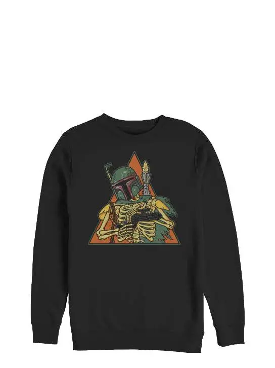 STAR WARS Boba Fett Skeleton Crewneck Sweatshirt - Black