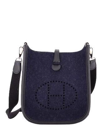 Hermès Evelyne Bag Gen Iii Felt Tpm - Blue