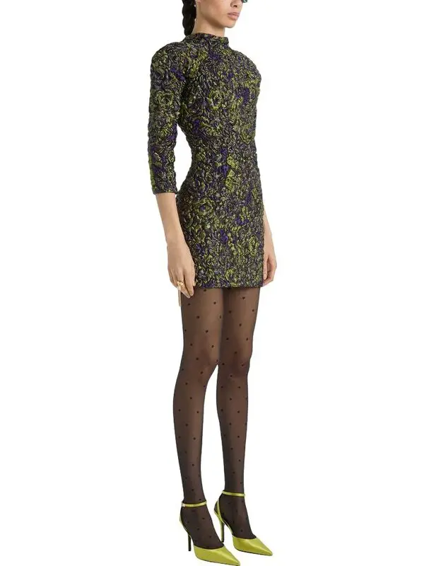 Balmain Cloqué Jacquard Dress - Green