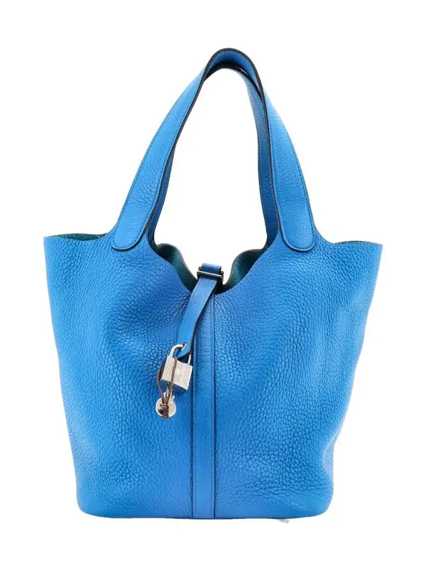 Hermès Picotin Lock Bag Clemence Mm - Blue