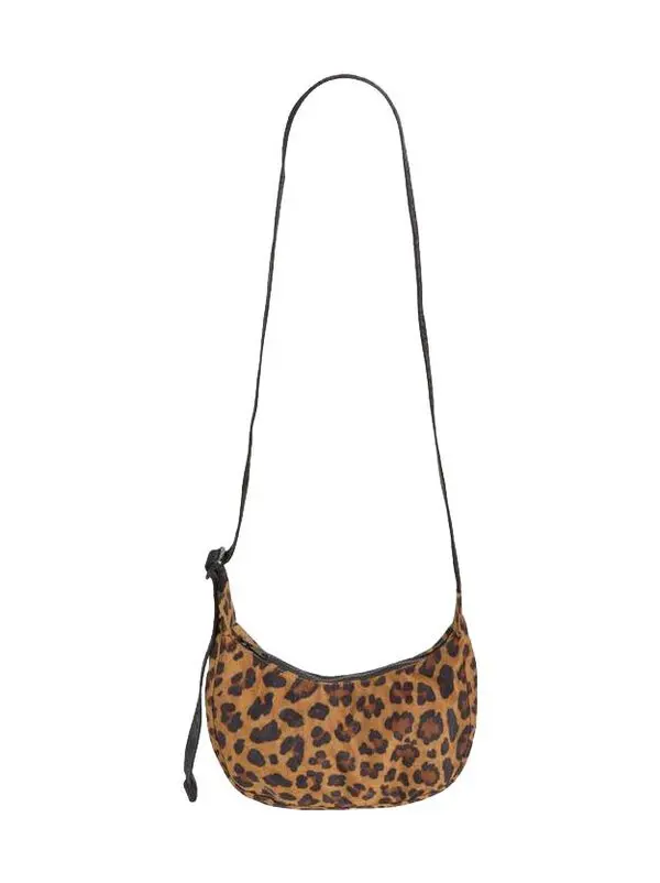 Baggu Small Recycled Nylon Crescent Crossbody Bag - Leopard