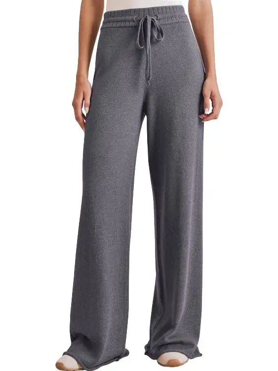 Splendid Haven Tie Waist Sweater Pants - Ash Navy