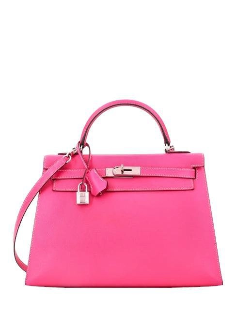 Hermès Kelly Handbag Epsom With Palladium Hardware 32 - Pink