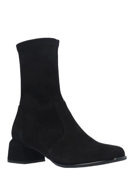 L'AMOUR DES PIEDS Nyvani Stretch Velvet Bootie - Black