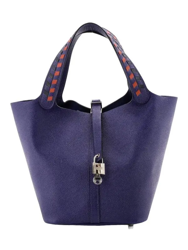 Hermès Picotin Lock Bag Tressage Epsom Mm - Blue