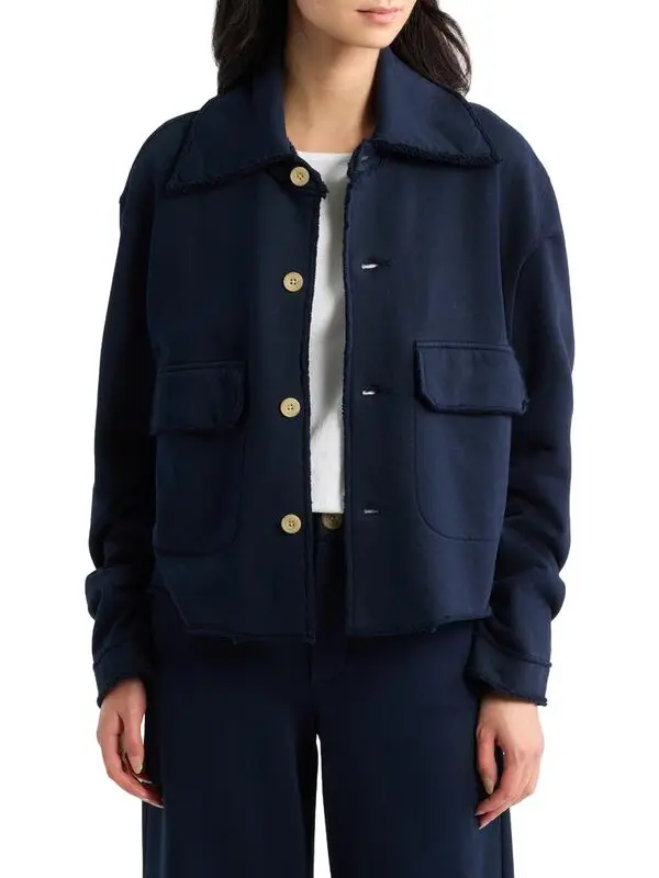 Frank & Eileen Rowan Crop Utility Jacket - Classic Navy