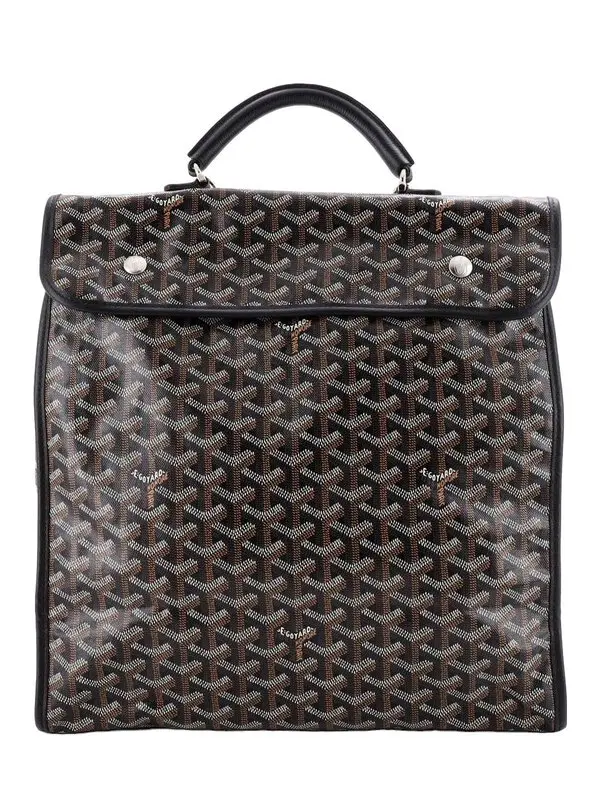 Goyard Saint Leger Briefcase Backpack Coated Canvas - Black