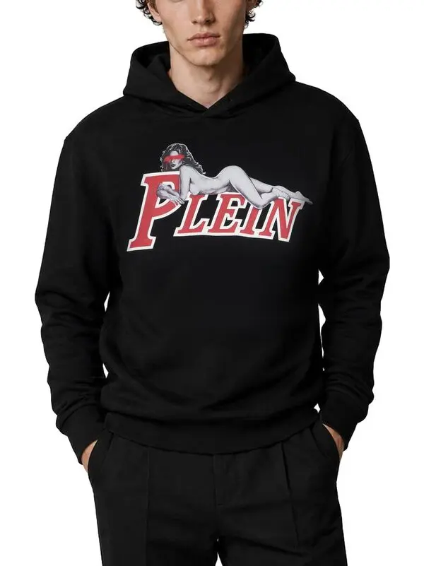Philipp Plein Hoodie Sweatshirt - Black