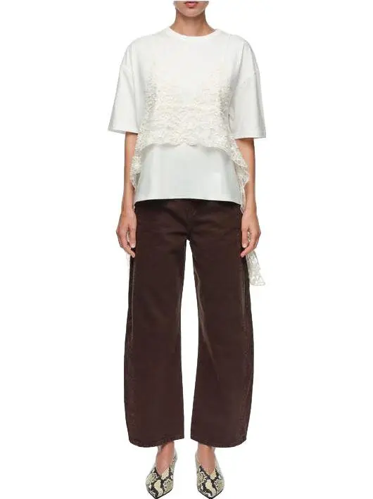 Bimba Y Lola Denim Barrel Trousers - Chocolate