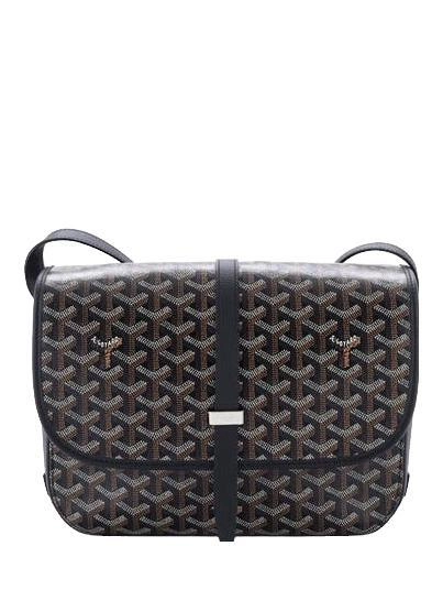 Goyard Belvedere Ii Messenger Bag Coated Canvas Mm - Black