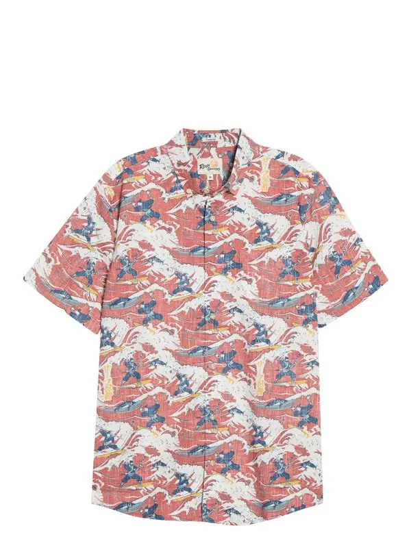 Reyn Spooner Surf Ninjas Button-down Shirt - Red