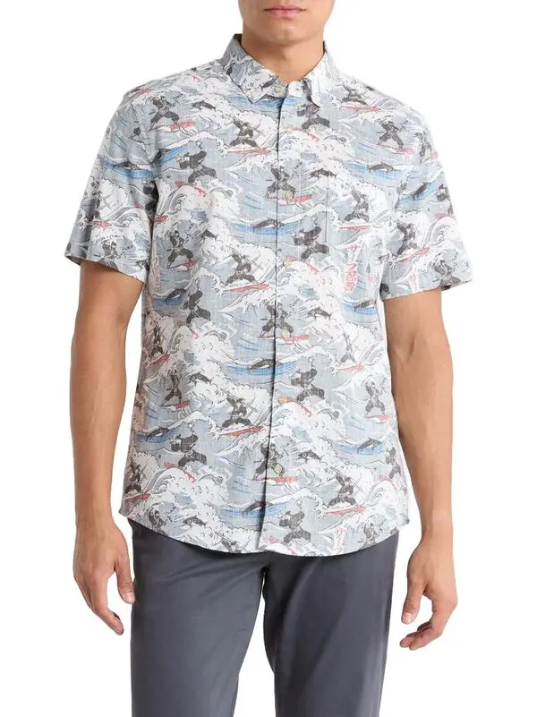 Reyn Spooner Surf Ninjas Button-down Shirt - Storm Gray