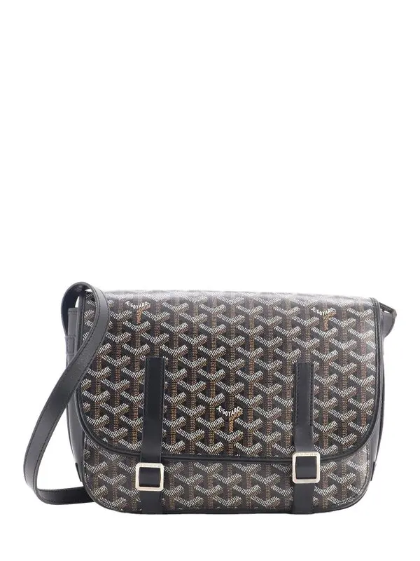 Goyard Belvedere Messenger Bag Coated Canvas Mm - Black