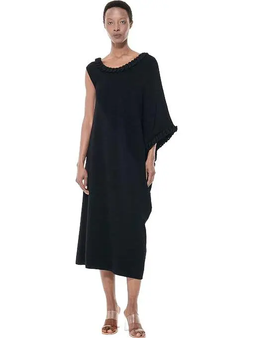LEEM Knit Covered Chain Detail Dress - Black