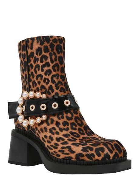 Betsey Johnson Asher Lace Bootie - Leopard