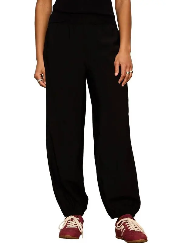 Sanctuary Billowy Balloon Pants With Elastic Waist - Black