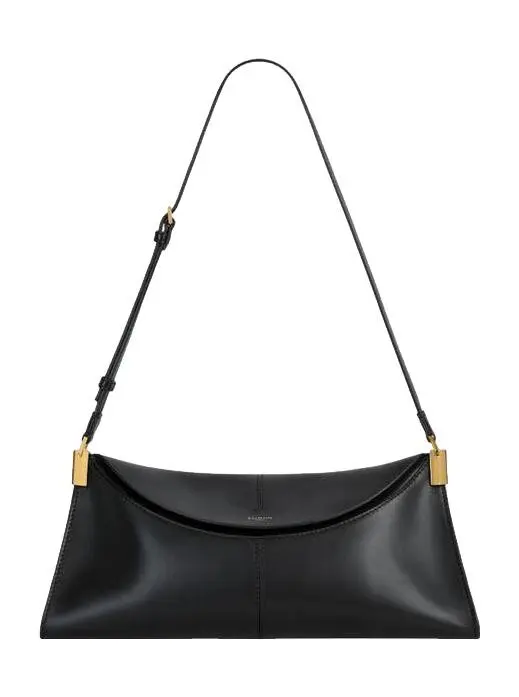 Balmain 64-83 Medium Smooth Leather Bag - Black