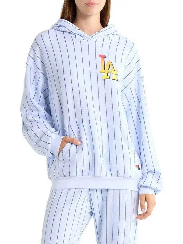 Aviator Nation Los Angeles Dodgers Graphic Hoodie - White/blue