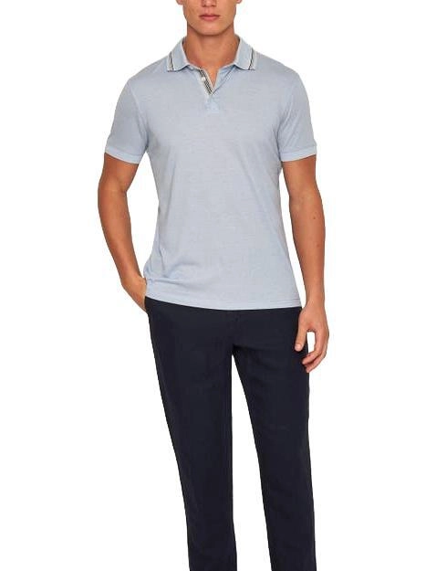 Orlebar Brown Dominic Tipping Polo Shirt - Light Sky Pool