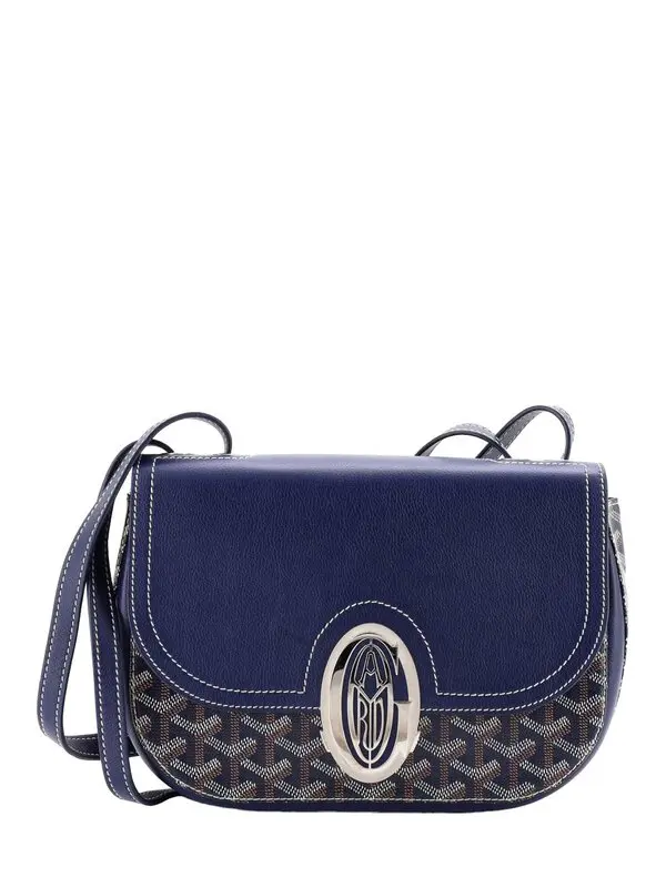 Goyard 233 Bag Coated Canvas And Leather - Blue