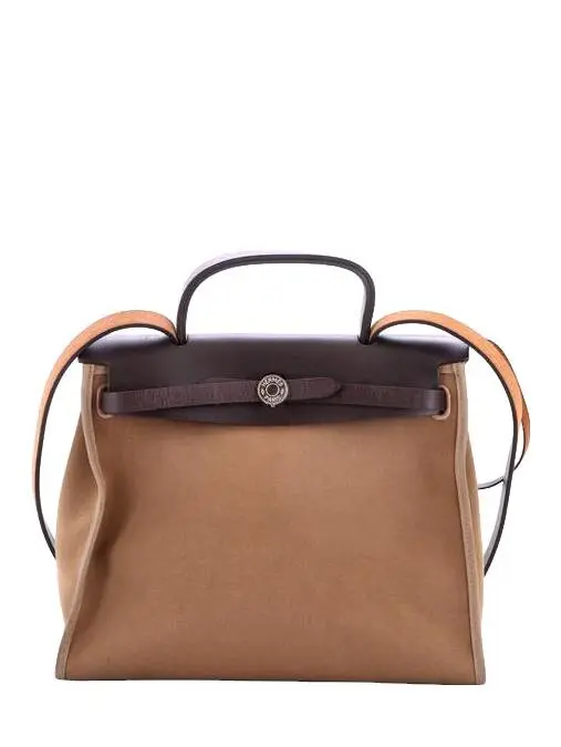 Hermès Herbag Zip Leather And Toile 31 - Grey