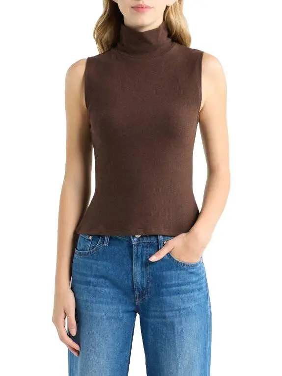 REFORMATION Colbie Turtleneck Knit Top - Mole