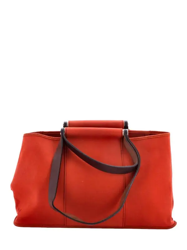 Hermès Cabag Elan Toile And Leather 39 - Red