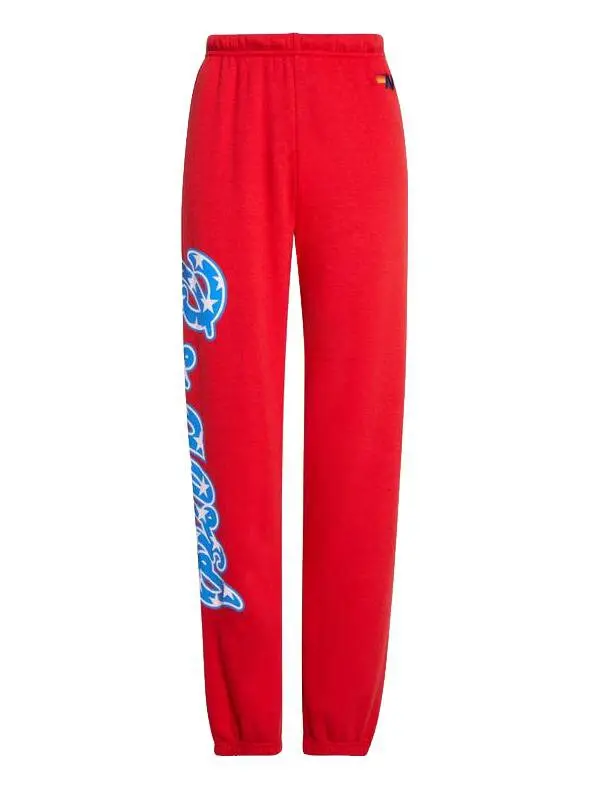Aviator Nation Atlanta Braves Graphic Joggers - Red