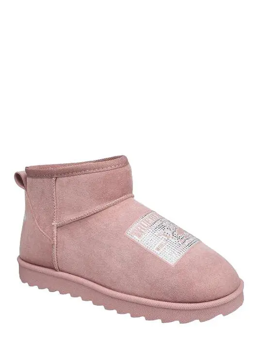 True Religion Faux Suede Patch Logo Boots - Blush