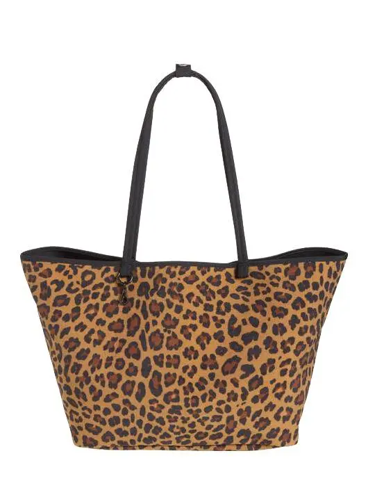 Baggu Large Reversible Recycled Nylon Tote - Leopard Mix
