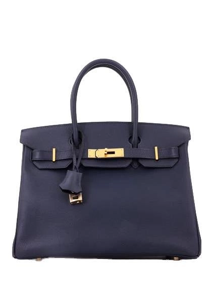 Hermès Birkin Handbag Epsom With Gold Hardware 30 - Blue