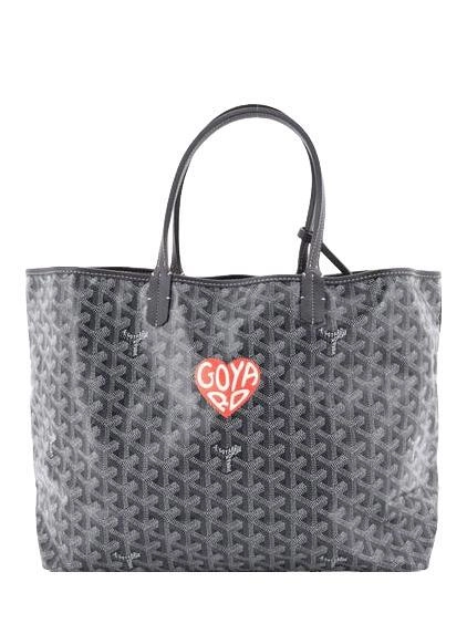 Goyard Saint Louis Tote Printed Coated Canvas Pm - Grey