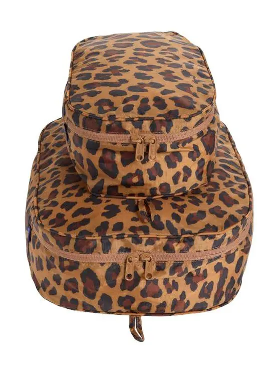 Baggu Set Of 2 Packing Cubes - Leopard