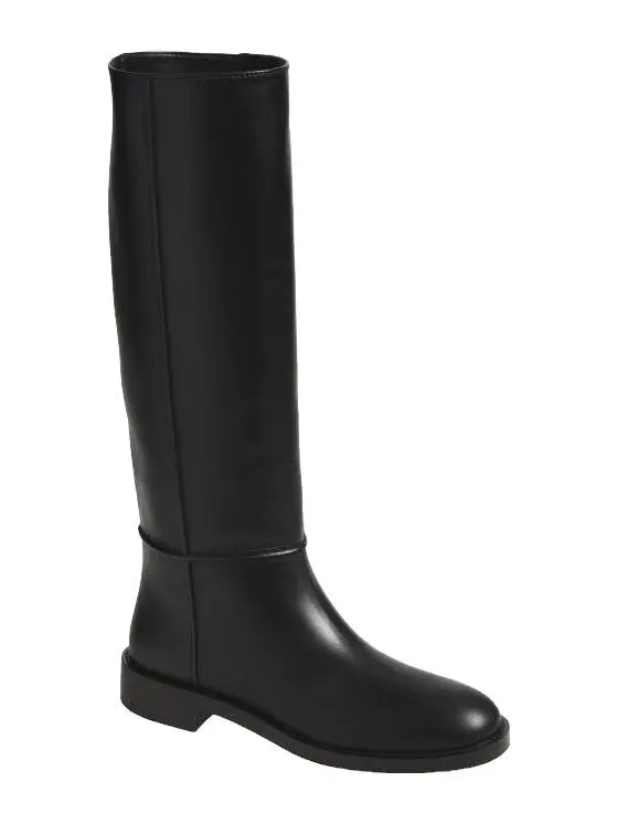 GIANVITO ROSSI Leather Knee-high Boots - Black