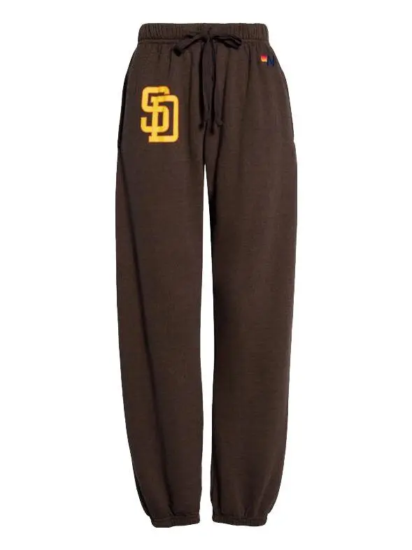 Aviator Nation San Diego Padres Fleece Jogger Sweatpants - Brown