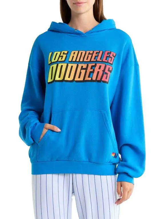 Aviator Nation Los Angeles Dodgers Graphic Hoodie - Ocean
